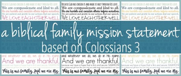 A Biblical Family Mission Statement - Anchored Women