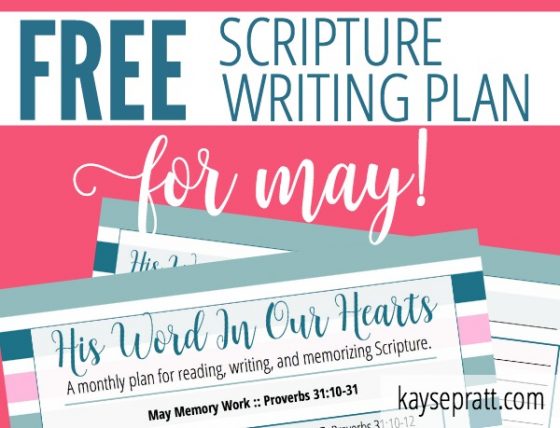 May's Scripture Writing Plan! - Anchored Women