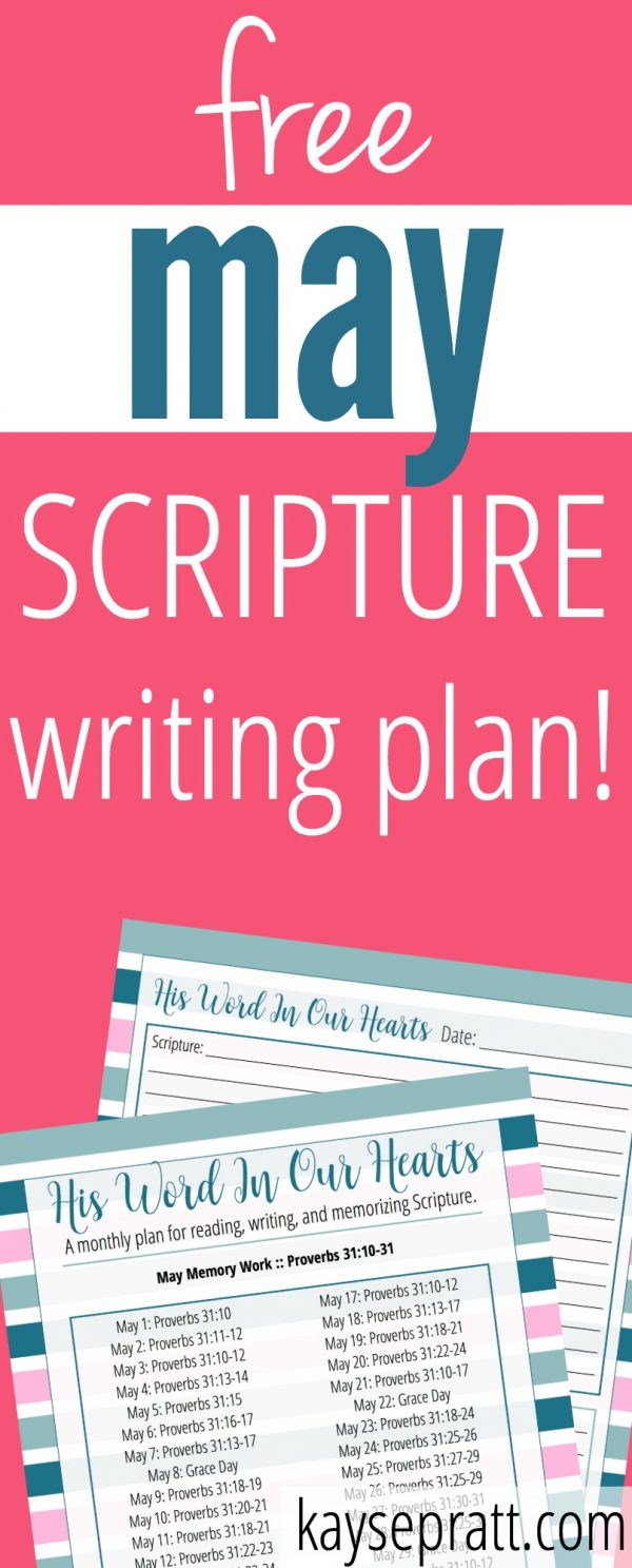 May's Scripture Writing Plan! - Anchored Women