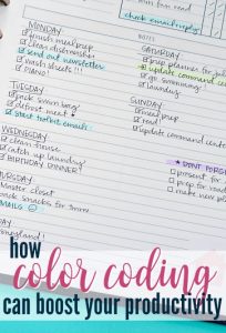 How to use color coding to boost your productivity - Anchored Women