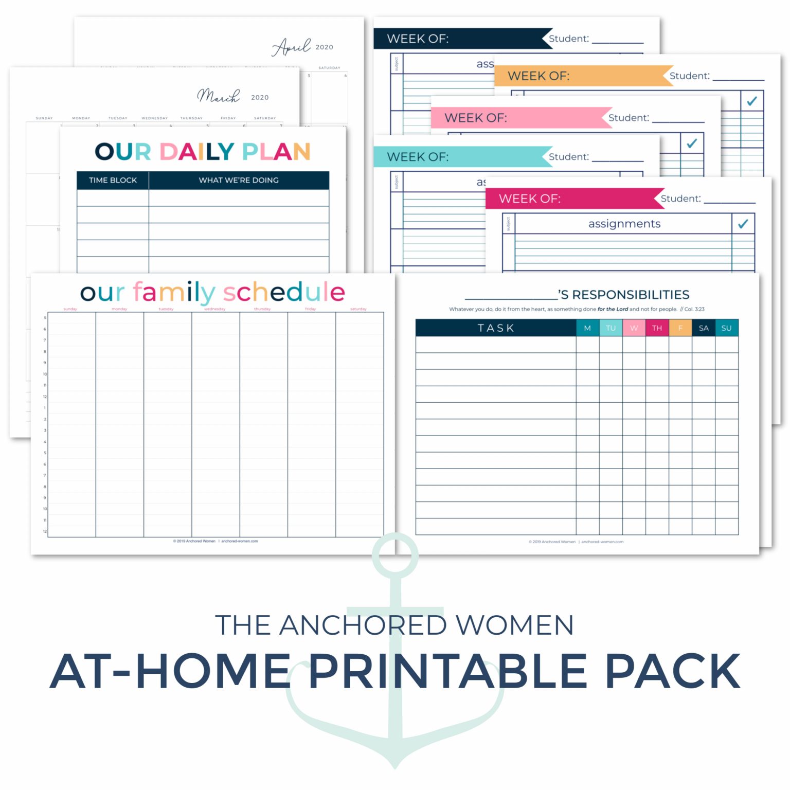 Download your free At-Home Printable Pack! - Anchored Women