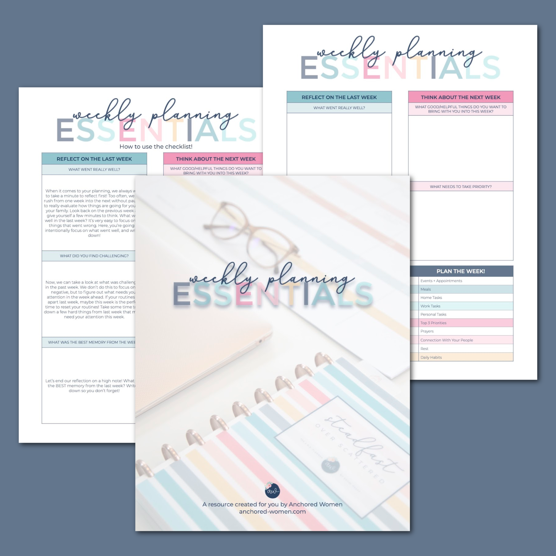 Our NEW Weekly Planning Essentials Checklist! - Anchored Women